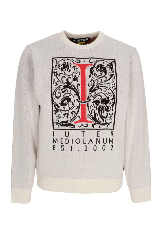 Iuter Men's Sweater Mediolanum Jumper Dusty White 24WIJM31 | Atipicishop